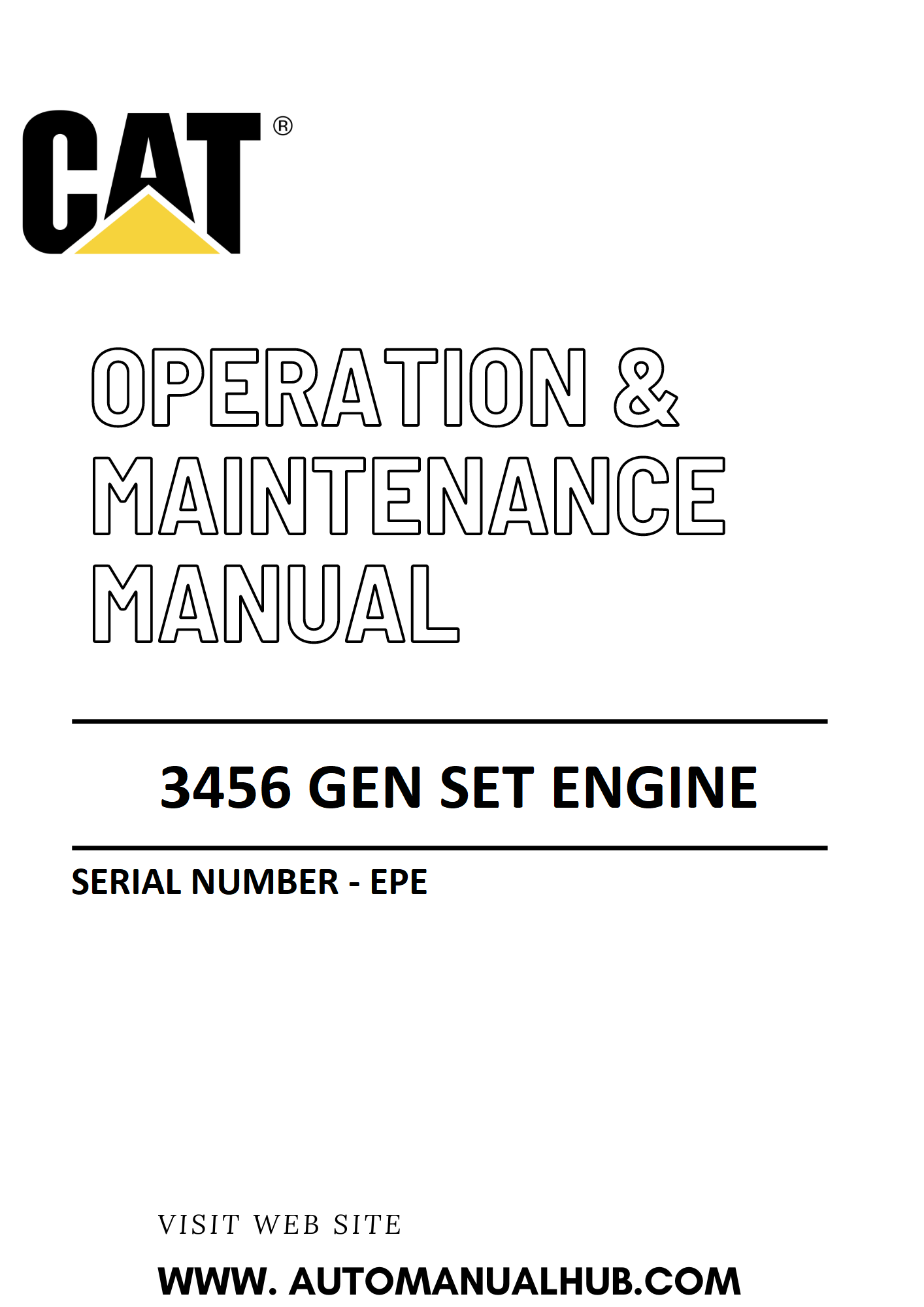 3456 Caterpillar Gen Set Engine Operation & Maintenance Manual - EPE ...