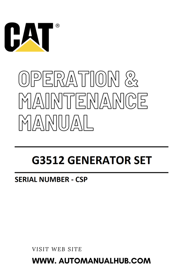 G3512 Caterpillar Generator Set Operation & Maintenance Manual - CSP ...