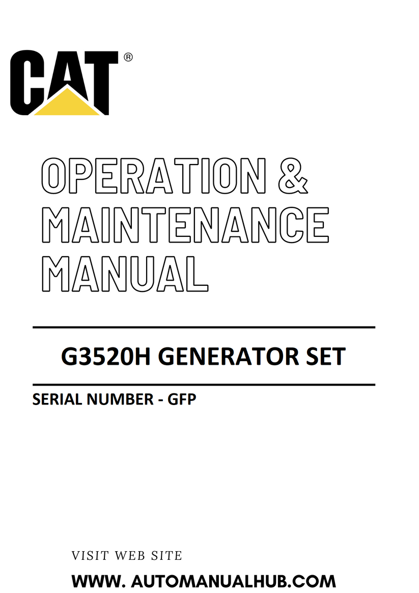 G3520H Caterpillar Generator Set Operation & Maintenance Manual - GFP ...