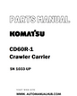 Komatsu CD60R-1 Crawler Carrier Parts Manual SN 1033-UP - PDF ...