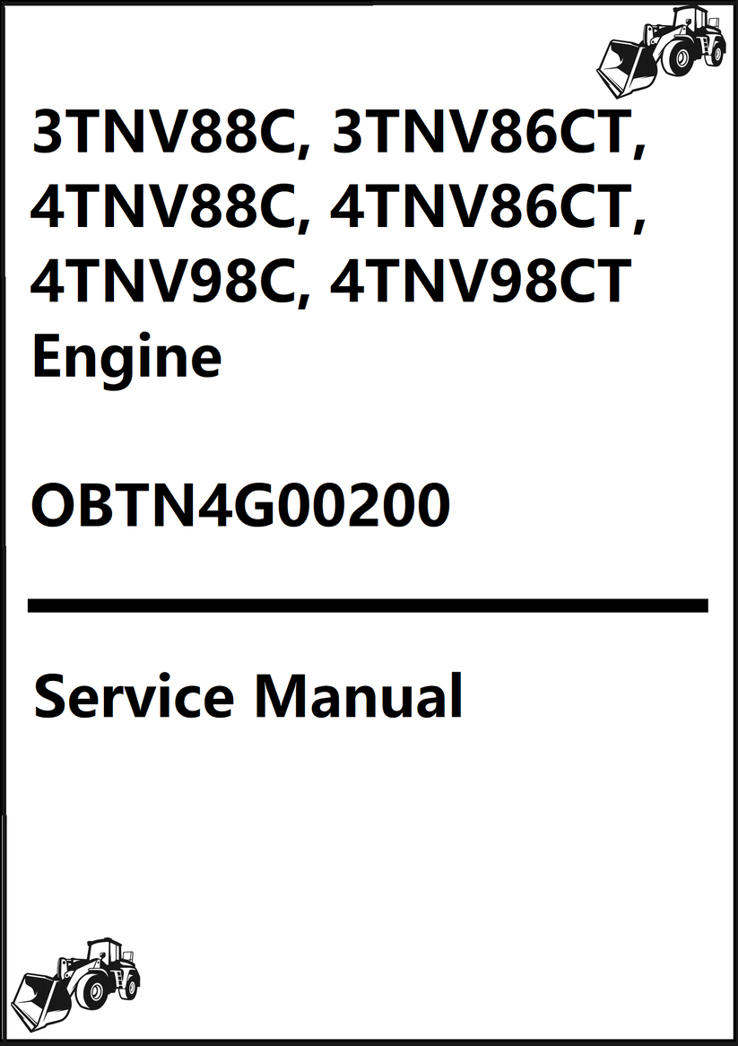 John Deere, Yanmar 3TNV88C-4TNV98CT Engine Service Manual OBTN4G00200 ...