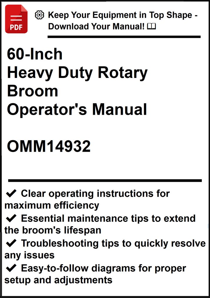 John Deere 60-Inch Heavy Duty Rotary Broom Operator's Manual OMM14932 ...